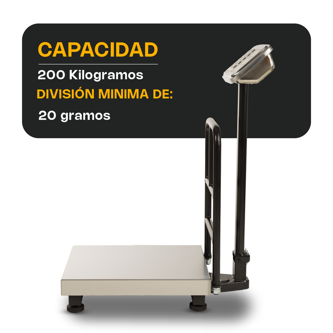 Báscula de Plataforma Plegable 200 kg – Básculas electrónicas